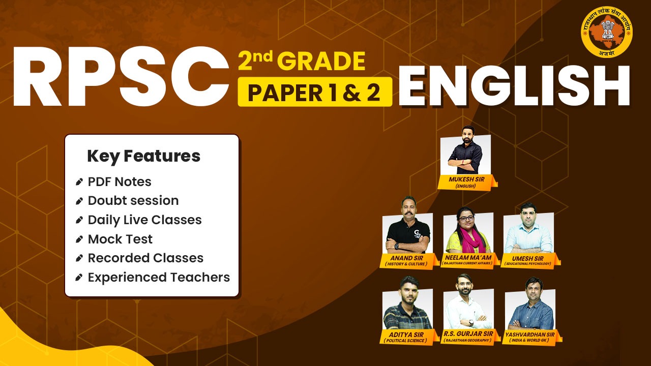 RPSC 2nd Grade Paper 1 English Combo Pack RPSC English Online 